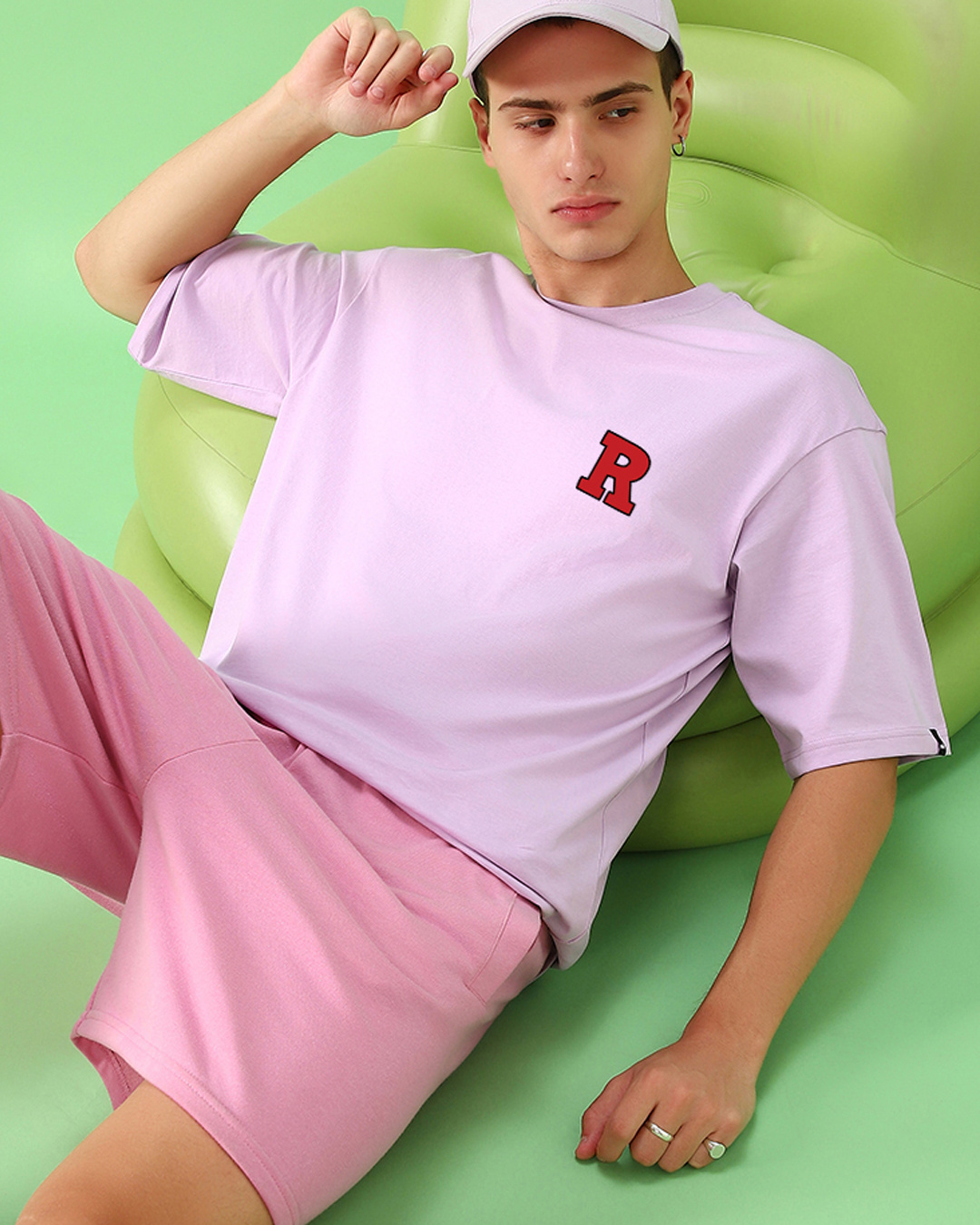 Buy Men's Purple Raphael Graphic Printed Oversized T-shirt Online at ...