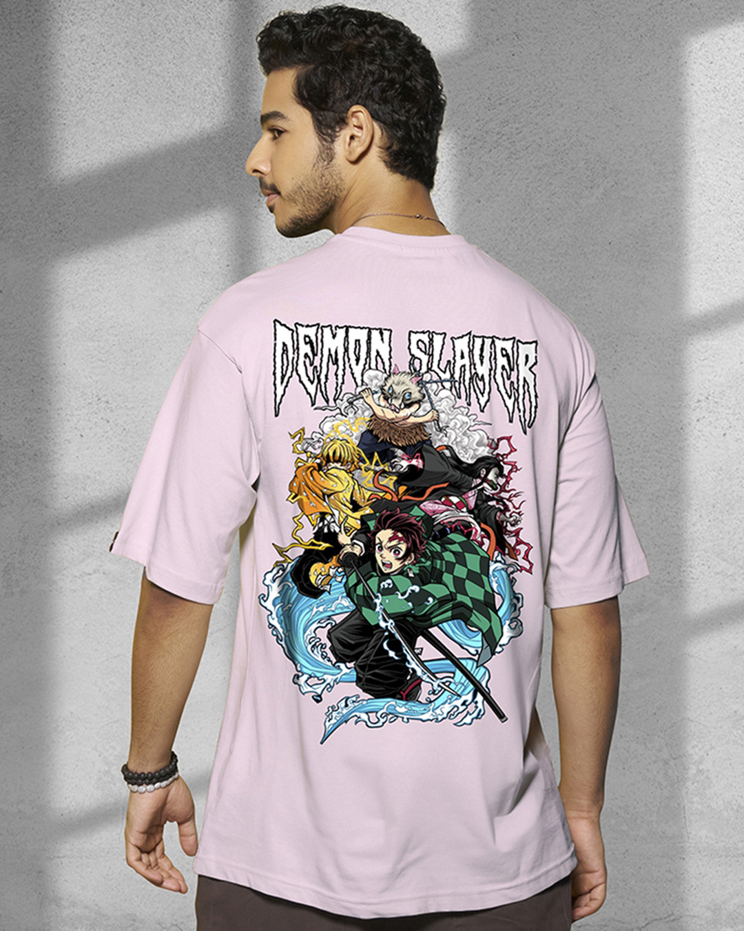 Buy Men S Purple Slayer Squad Graphic Printed Oversized T Shirt Online