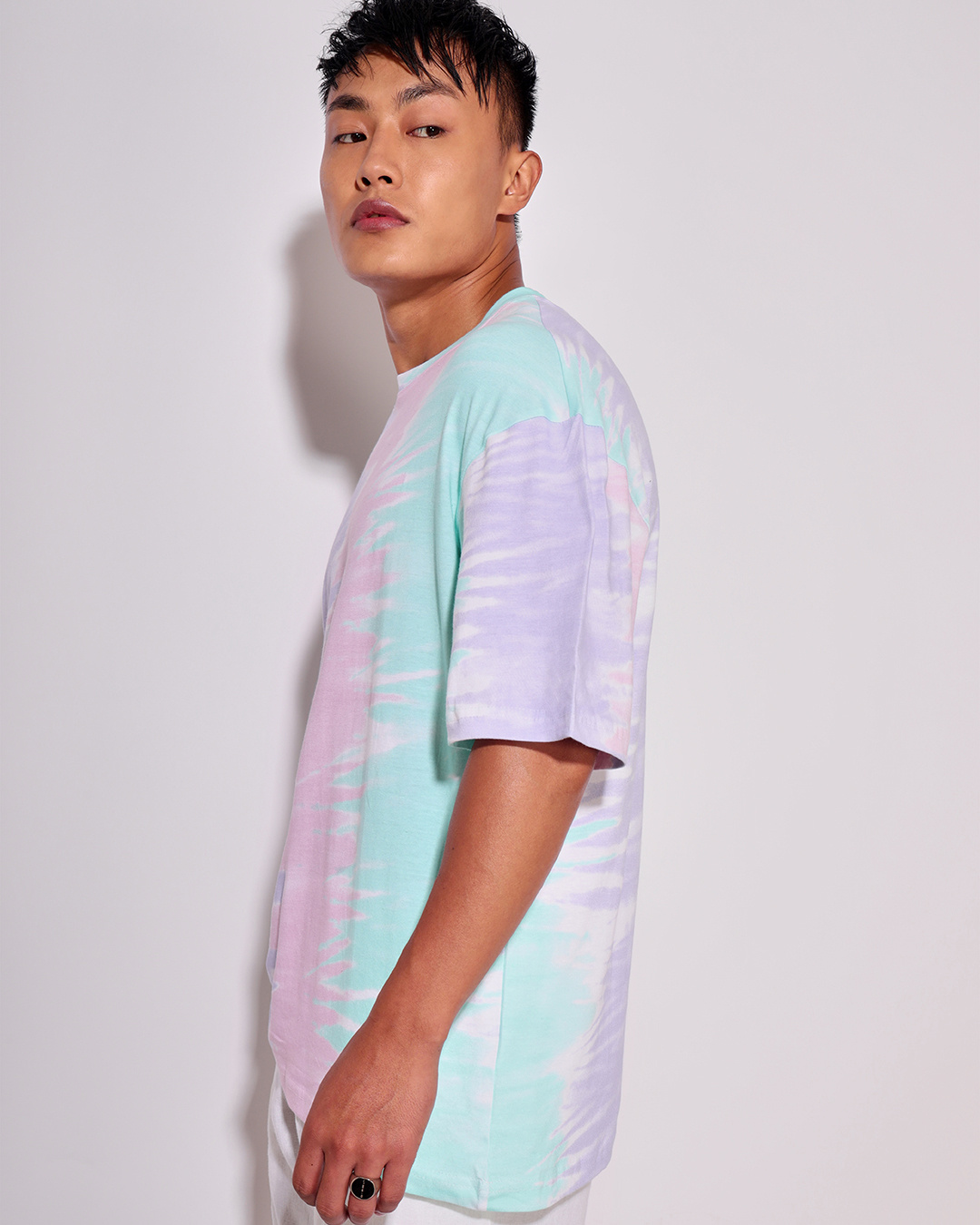 Buy Mens Purple Tie And Dye Oversized T Shirt Online At Bewakoof