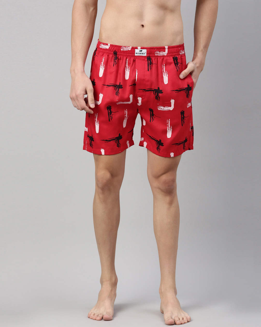 Buy Men's Red All Over Printed Cotton Boxers Online in India at Bewakoof
