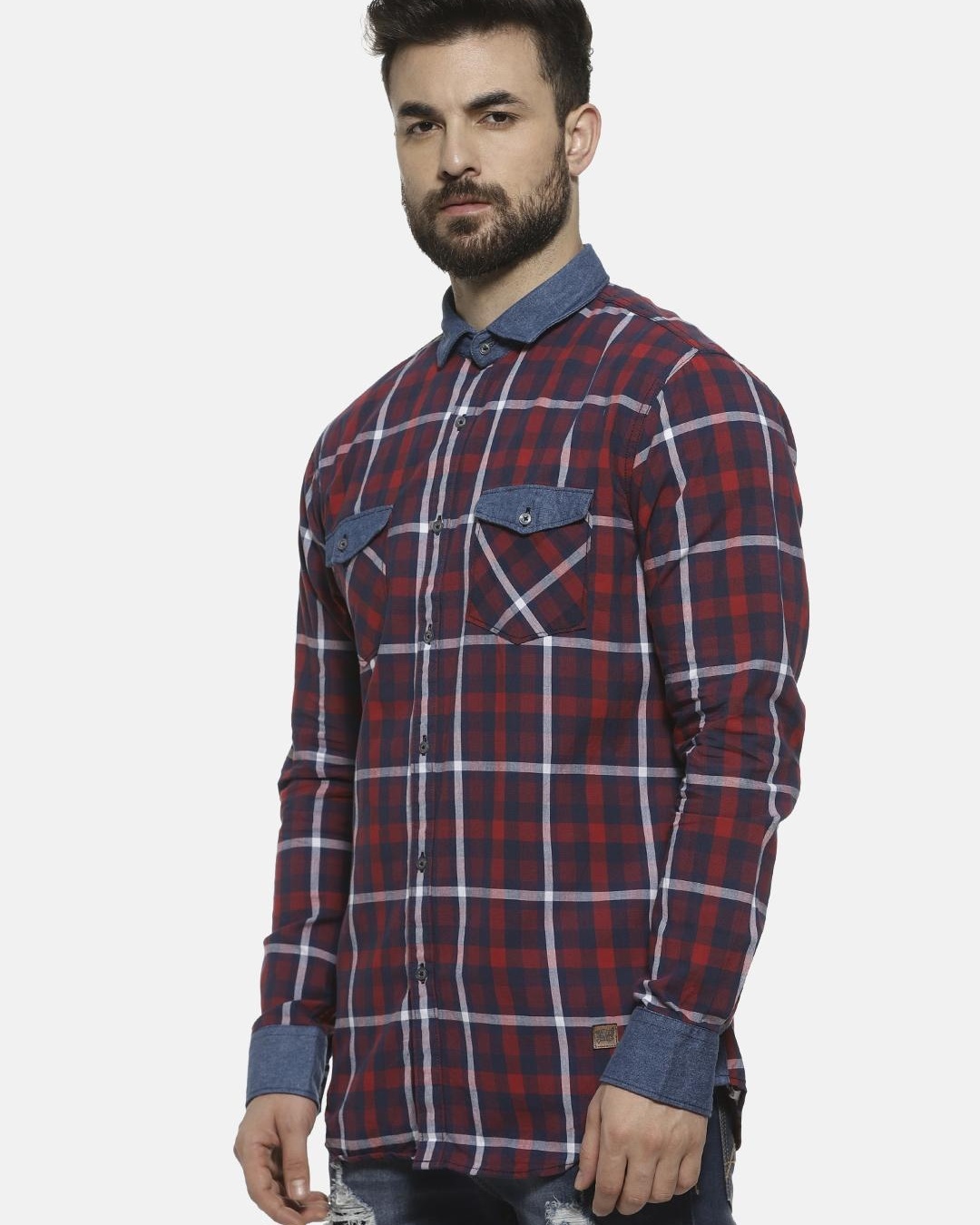Buy Men's Red Checked Shirt for Men Red Online at Bewakoof