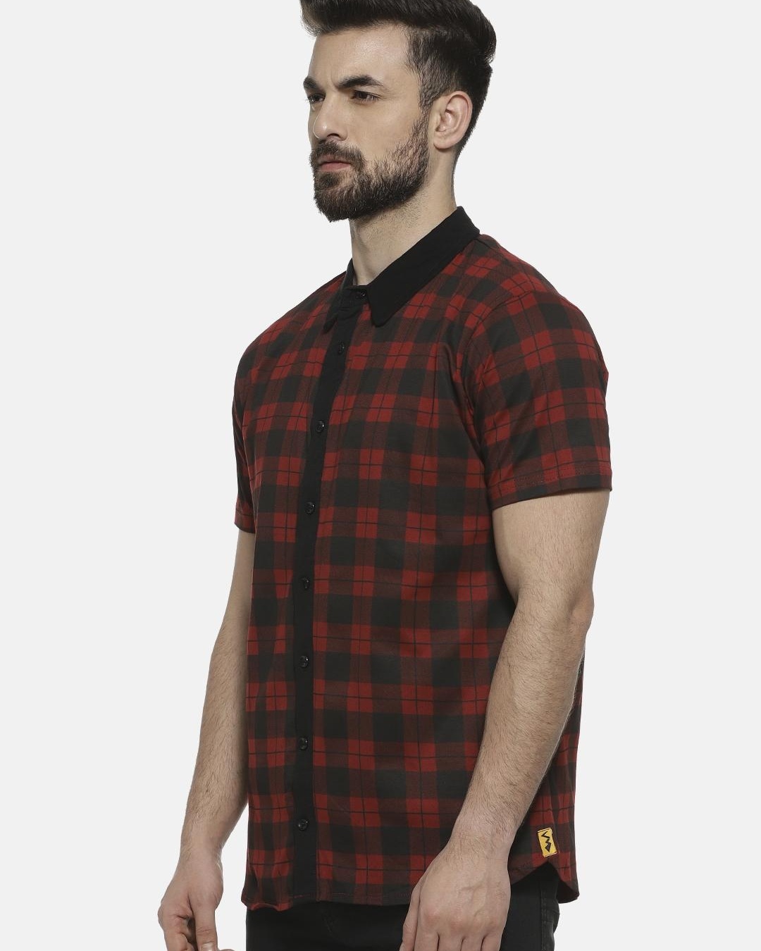 Buy Men's Red Checked Shirt Online at Bewakoof