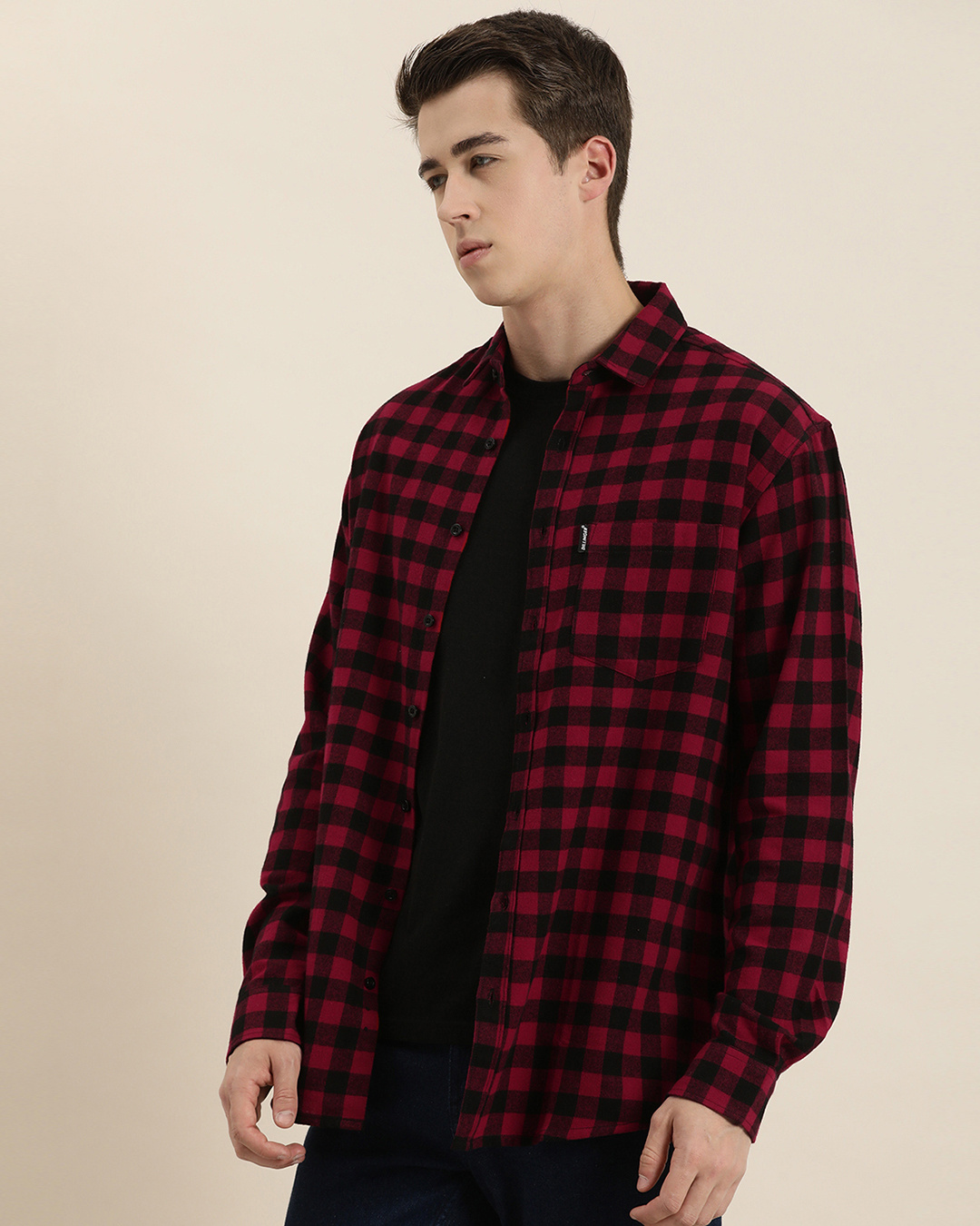 Buy Men's Red Checked Shirt Online at Bewakoof