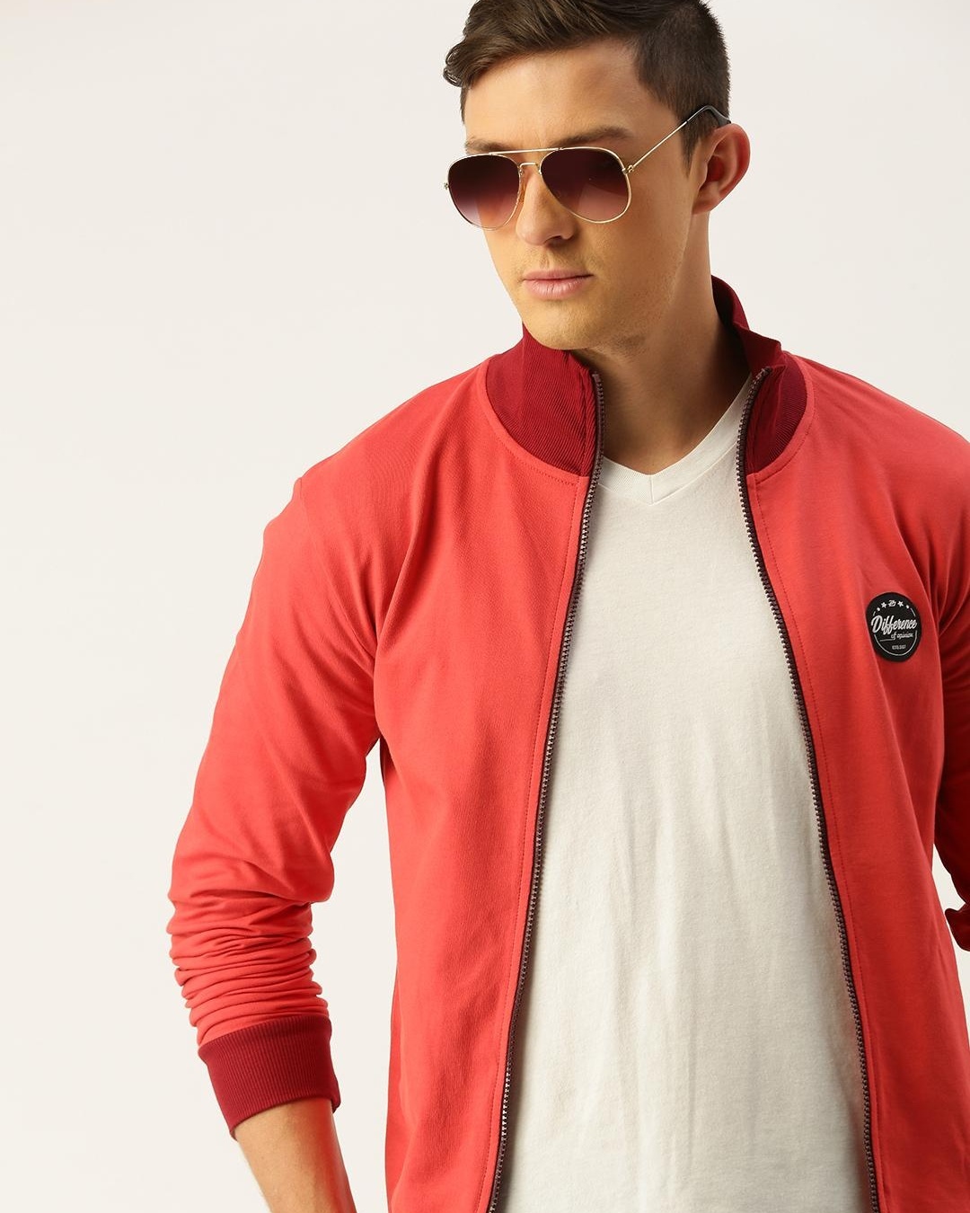 Buy Men's Red Color Block Jacket Online at Bewakoof