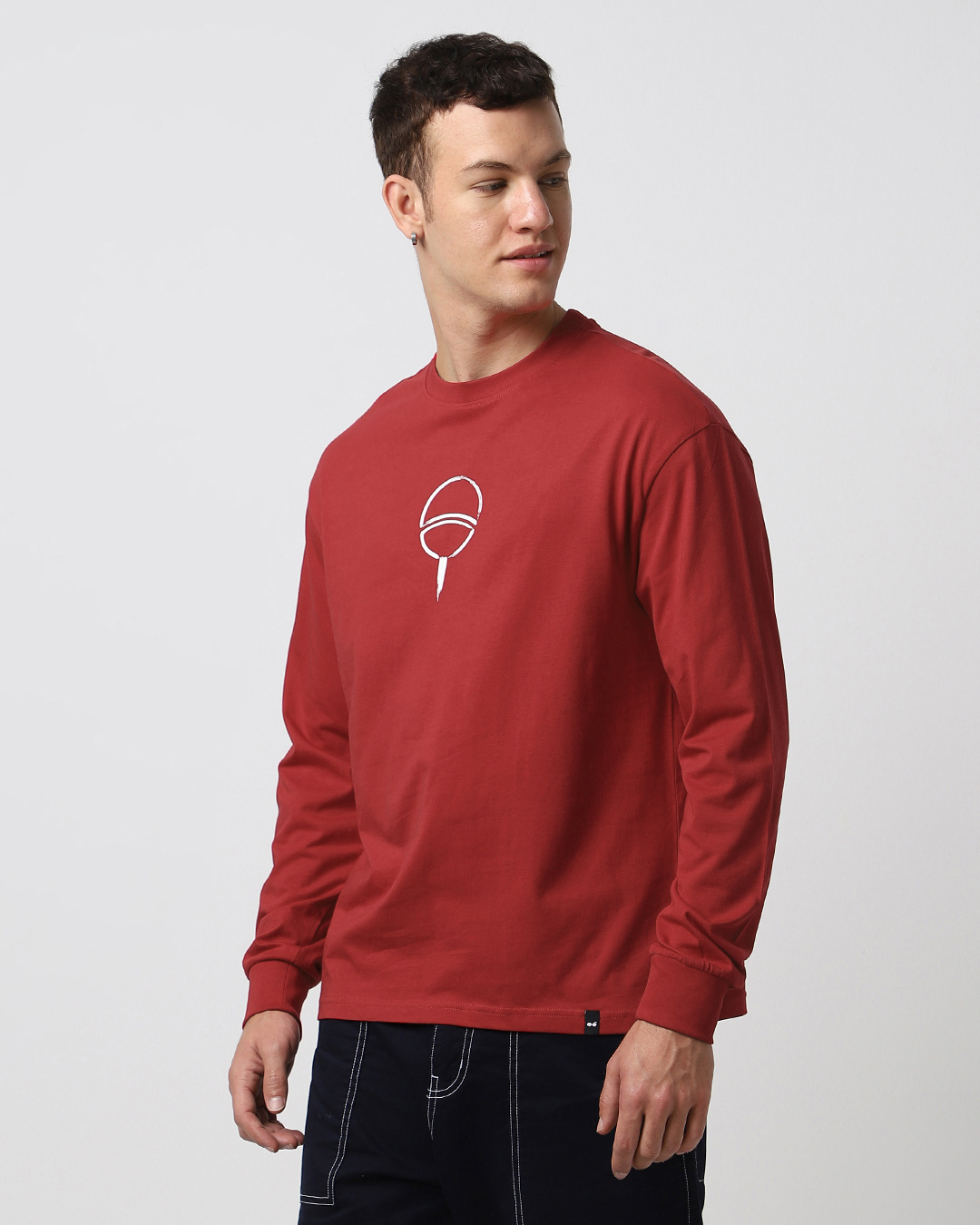 Buy Men's Red Cursed Sasuke Graphic Printed Oversized T-shirt Online at ...