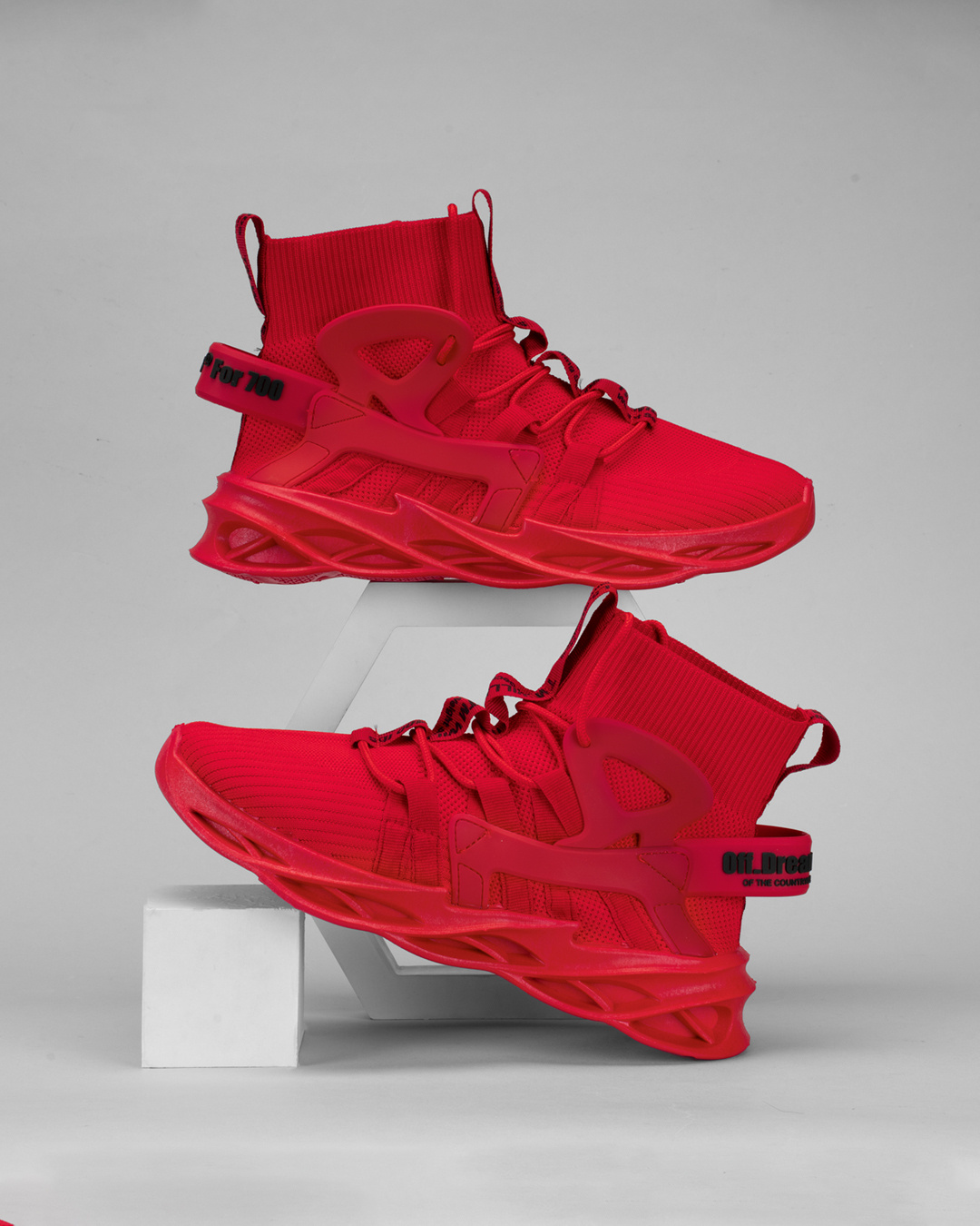 Buy Men's Red High-Top Sneakers Online in India at Bewakoof