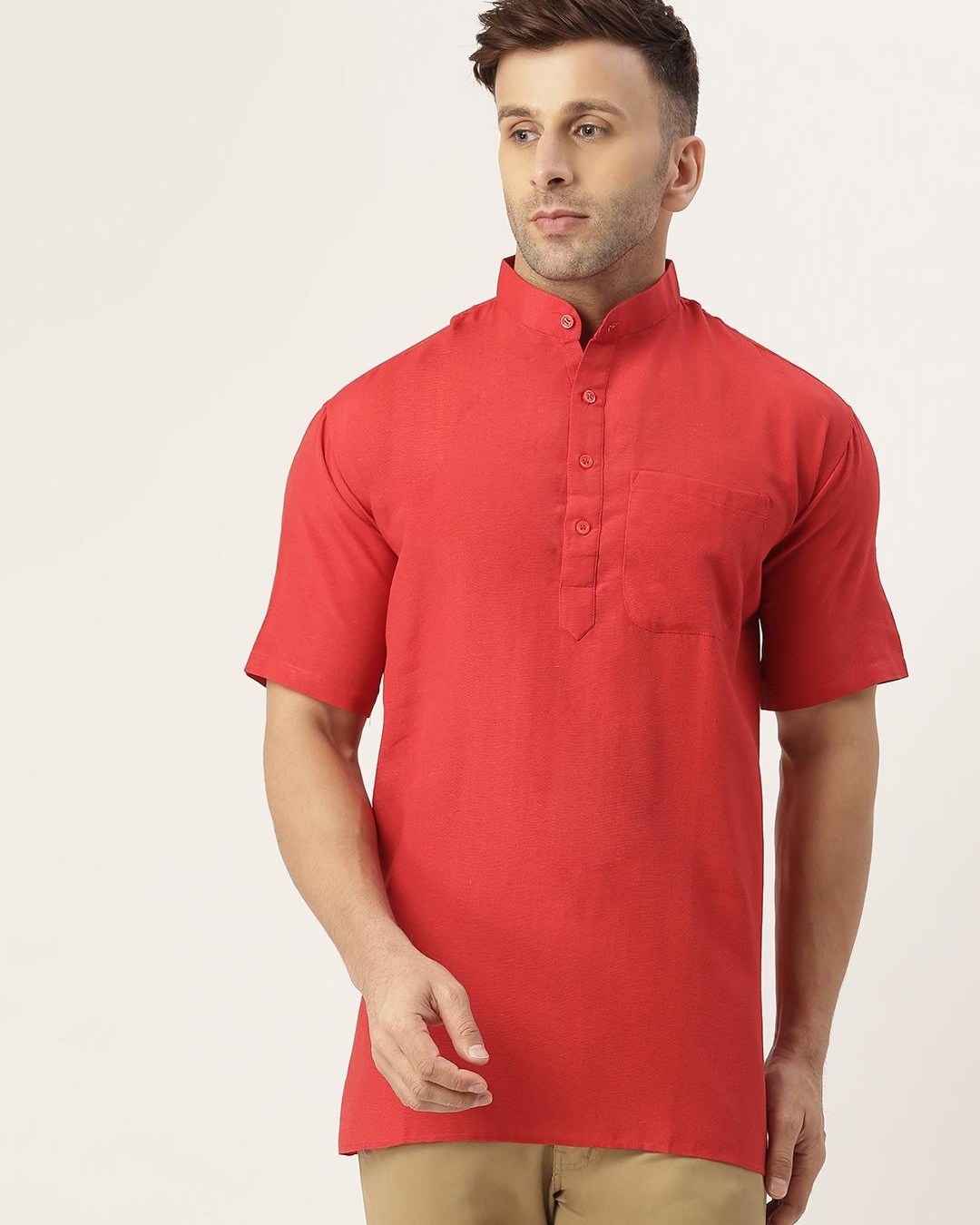Buy Men's Red Kurta Online at Bewakoof