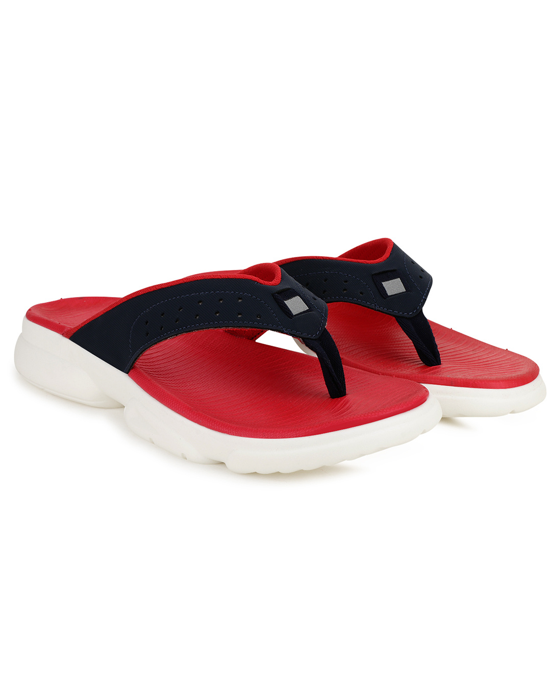 Buy Men's Red & Navy Flip Flops Online in India at Bewakoof