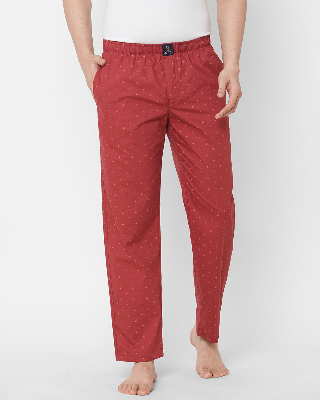 Buy Men's Red Polka Printed Pyjamas Online in India at Bewakoof