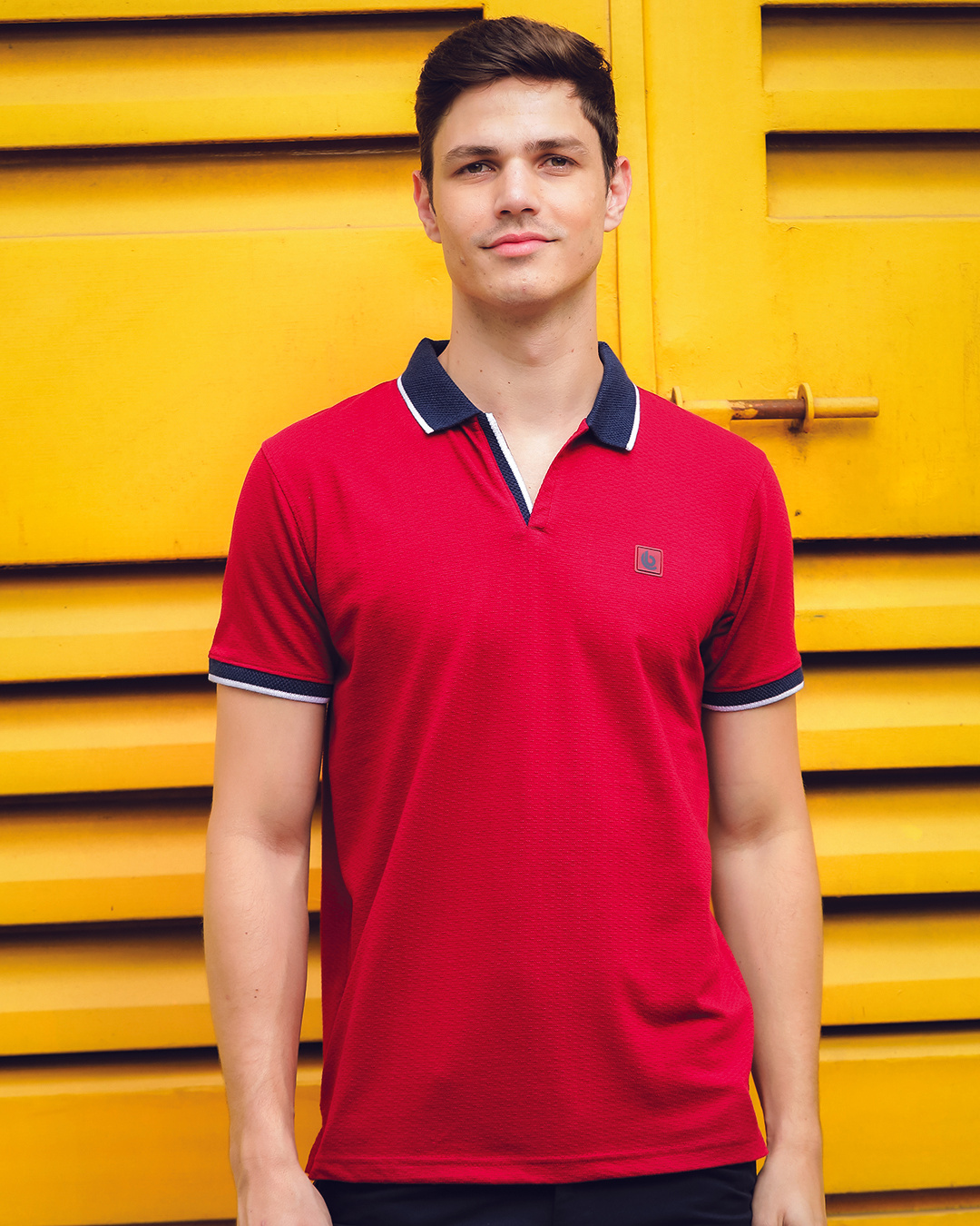 Buy Men's Red Polo T-shirt Online at Bewakoof