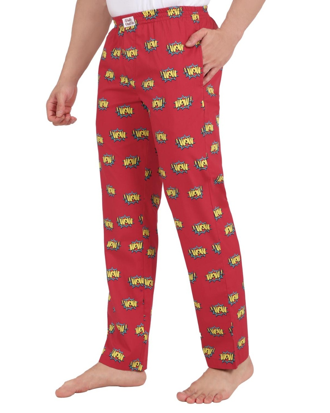 Buy Men's Red Lit Printed Pyjamas Online in India at Bewakoof