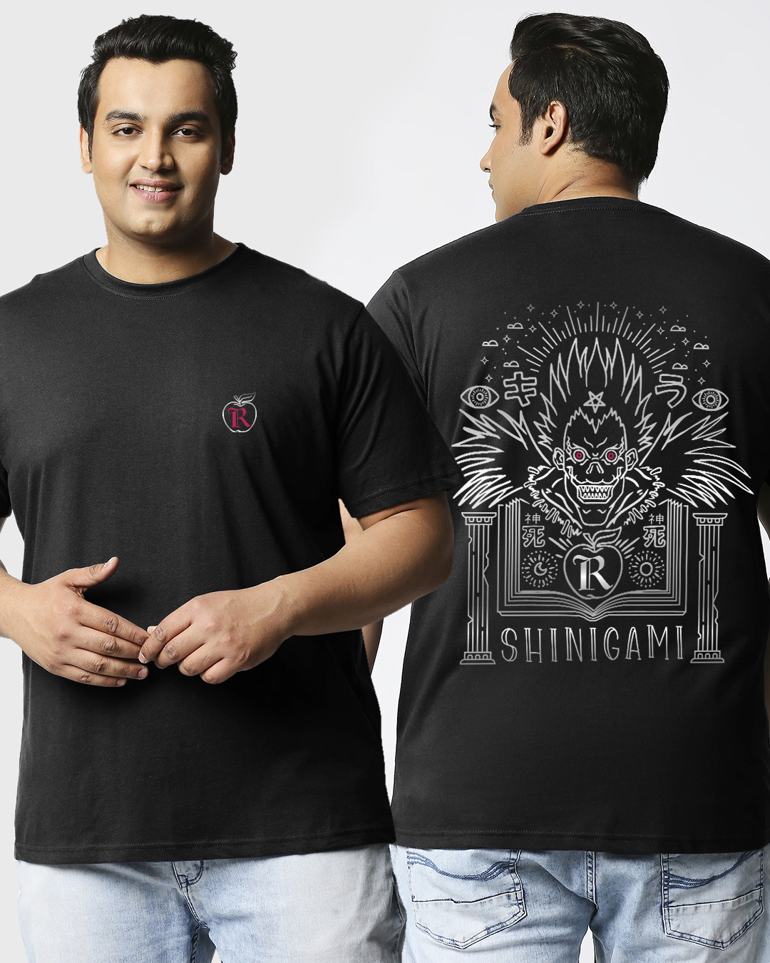 Buy Men's Red Shinigami Graphic Printed Oversized Plus Size T-shirt ...
