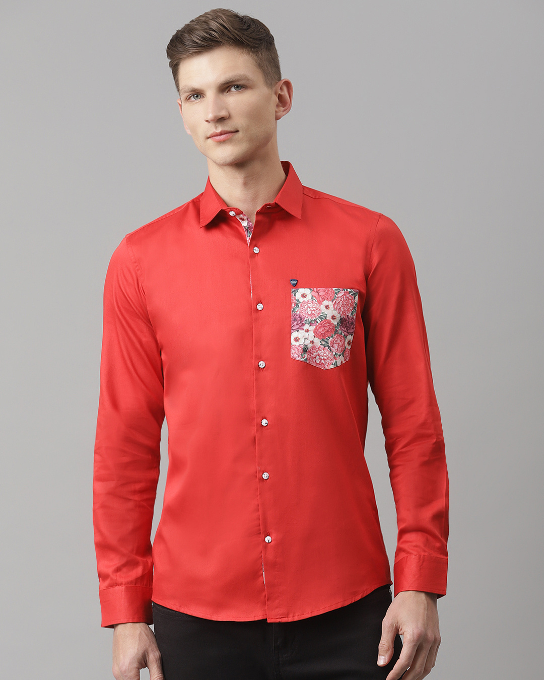 Buy Men's Red Slim Fit Shirt Online at Bewakoof