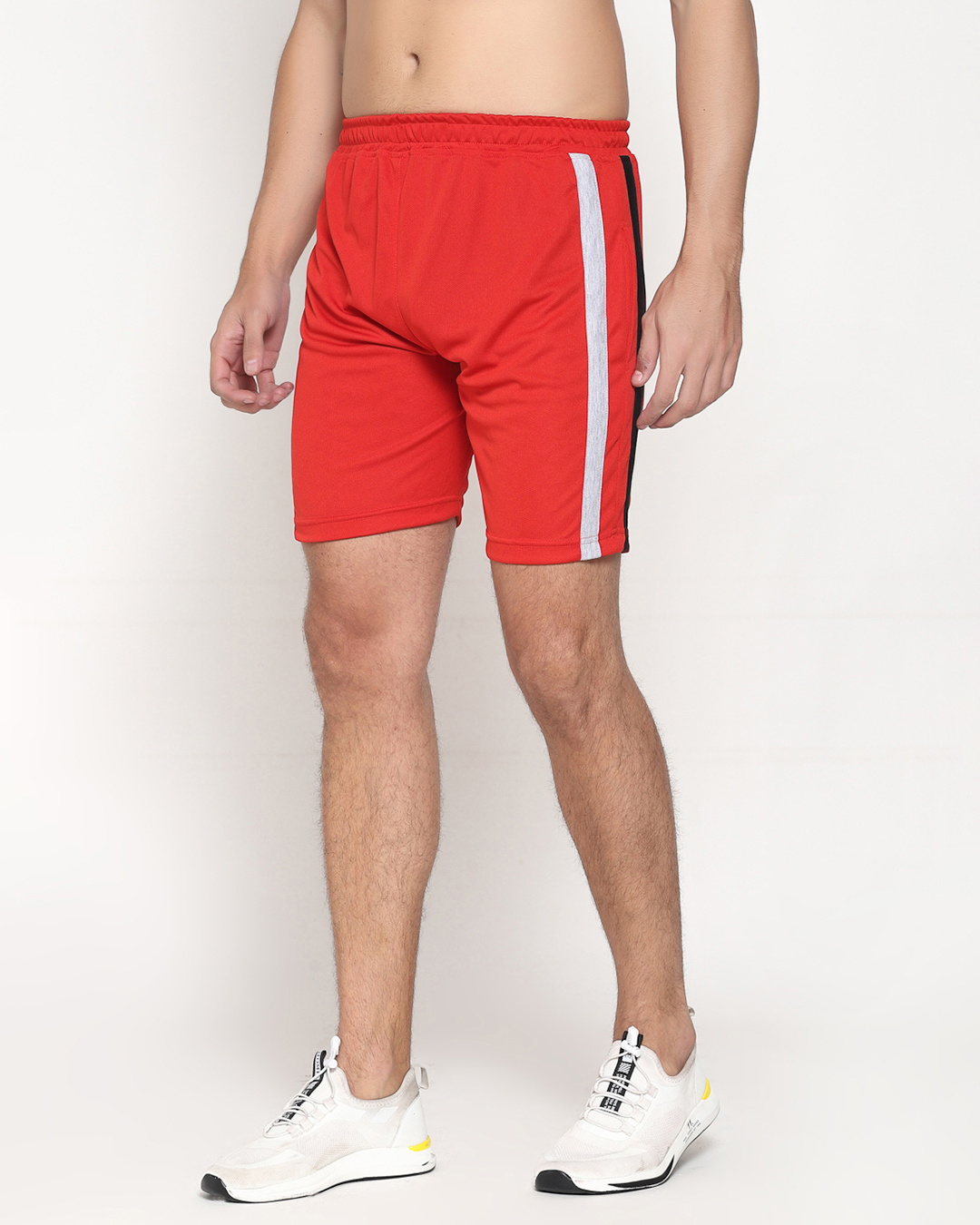 Buy Men's Red Striped Slim Fit Shorts for Men Red Online at Bewakoof