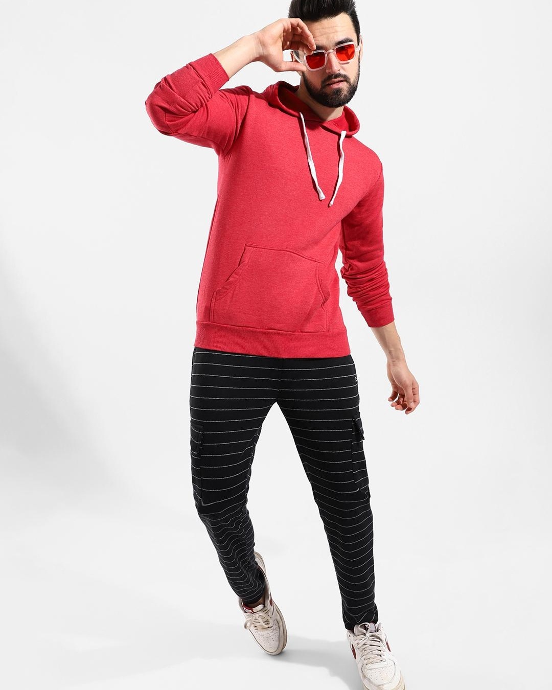 Buy Men's Red Striped Tracksuit Online in India at Bewakoof