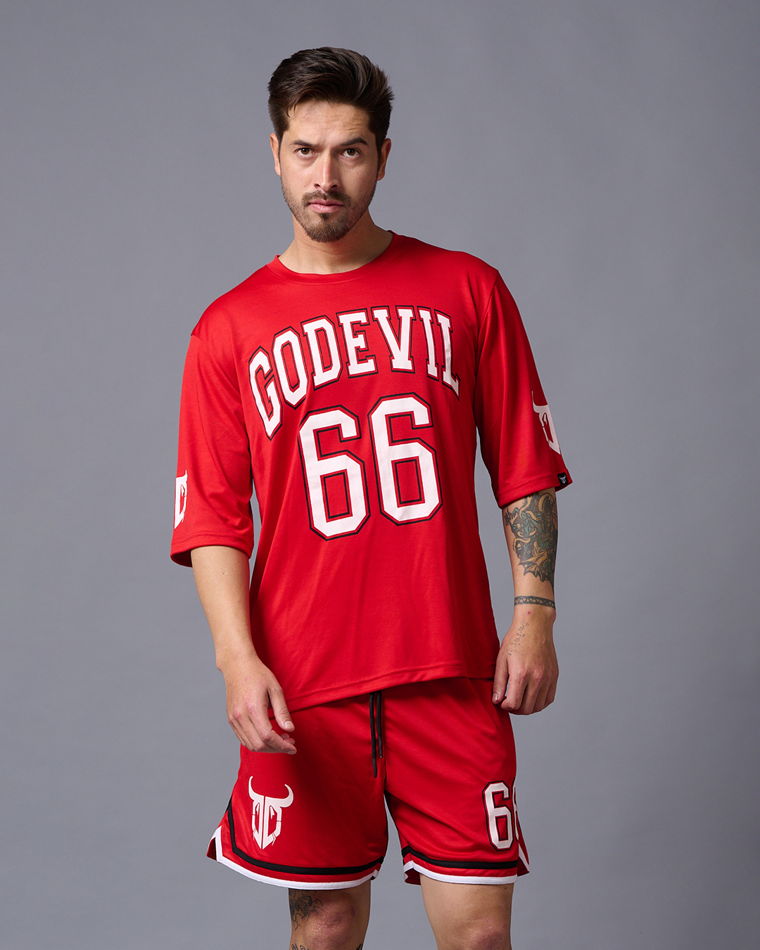 Buy Men's Red Typography Oversized Co-ord Sets Online in India at Bewakoof