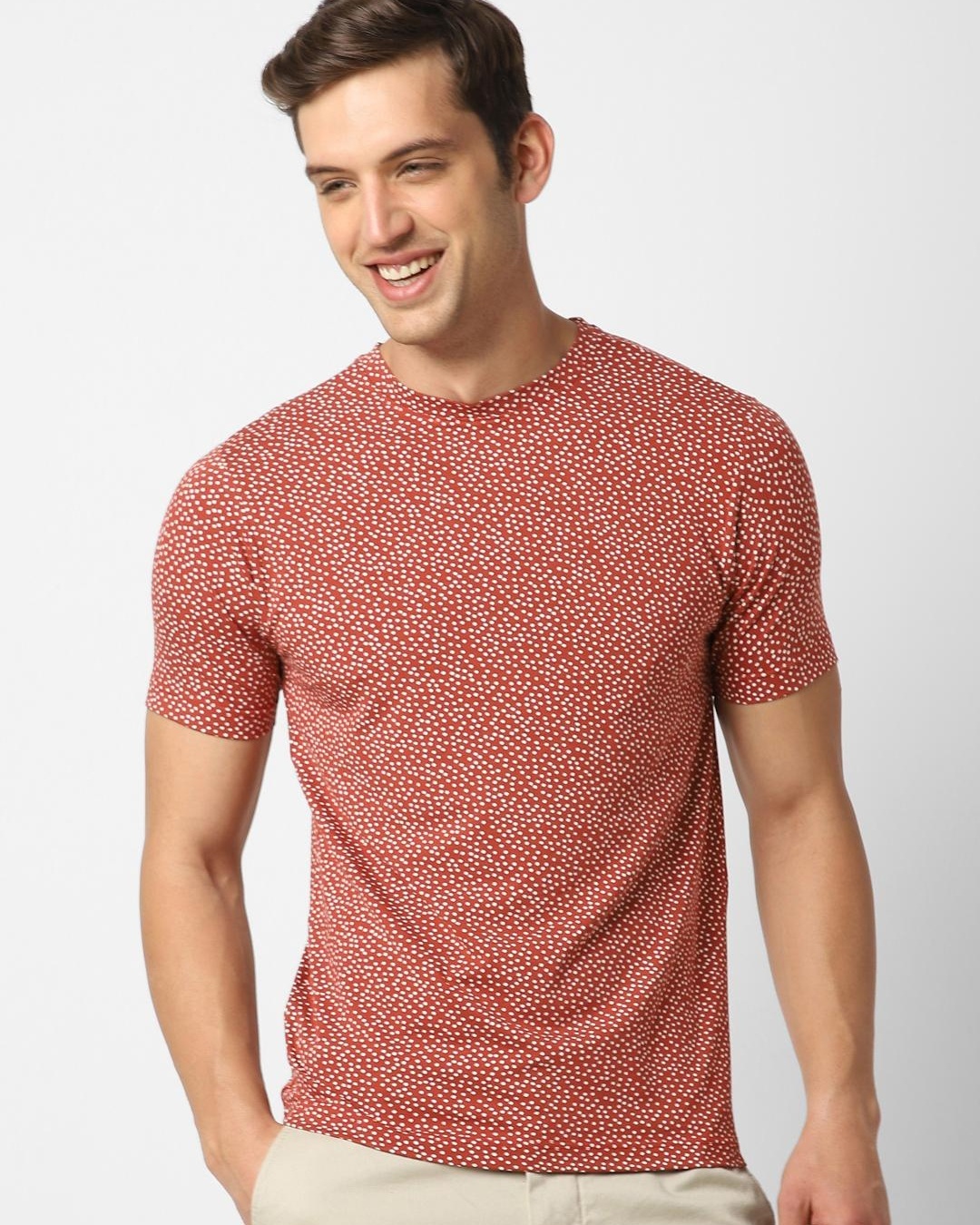 Buy Men's Rust Printed T-shirt Online at Bewakoof