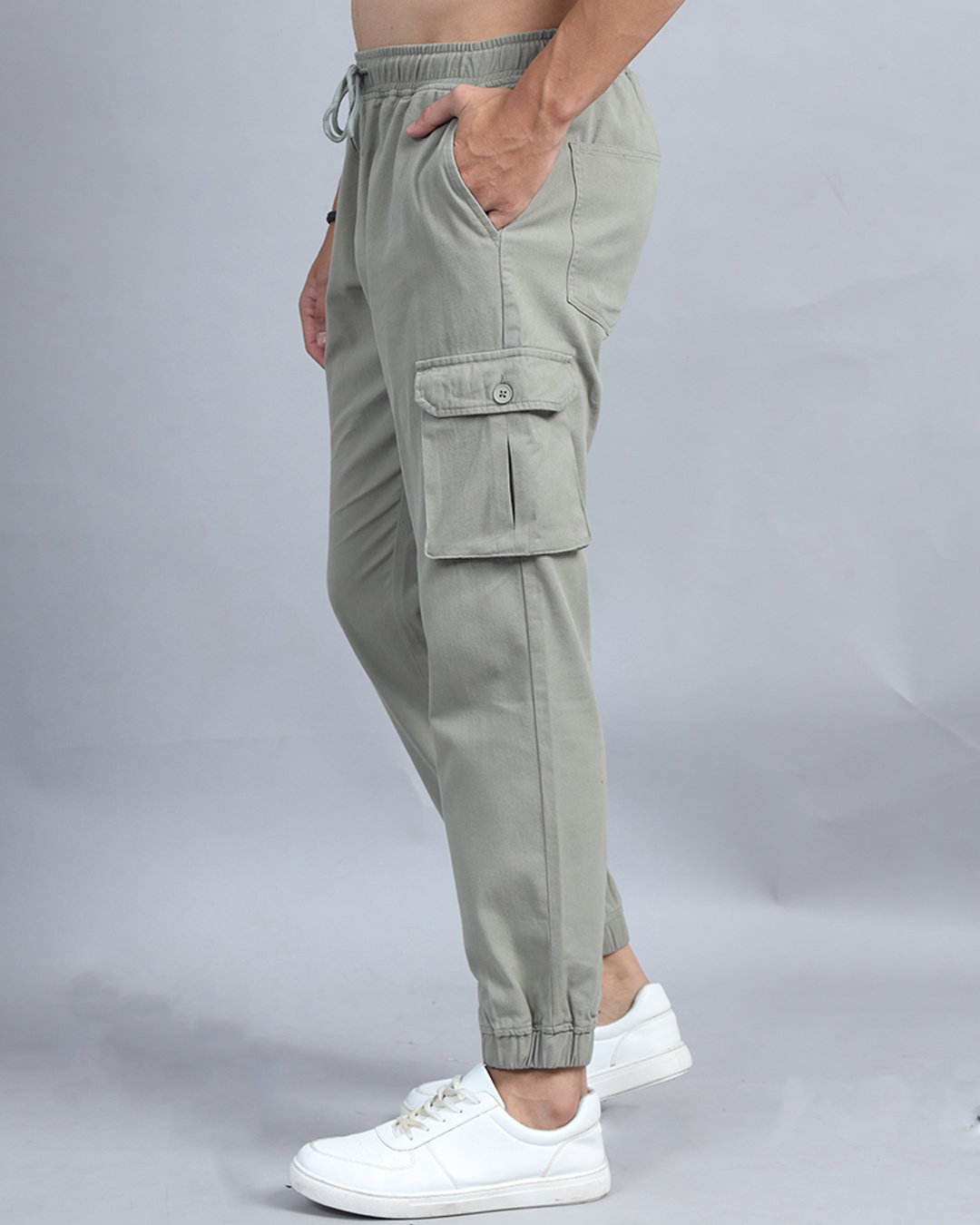 Buy Men's Sage Green Cargo Joggers Online at Bewakoof