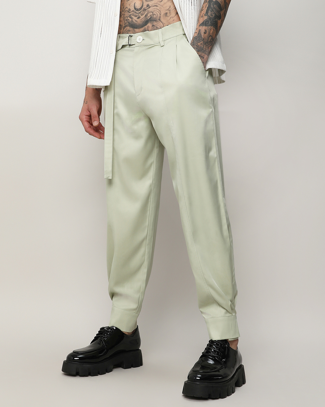 Buy Men's Sage Green Pants Online at Bewakoof