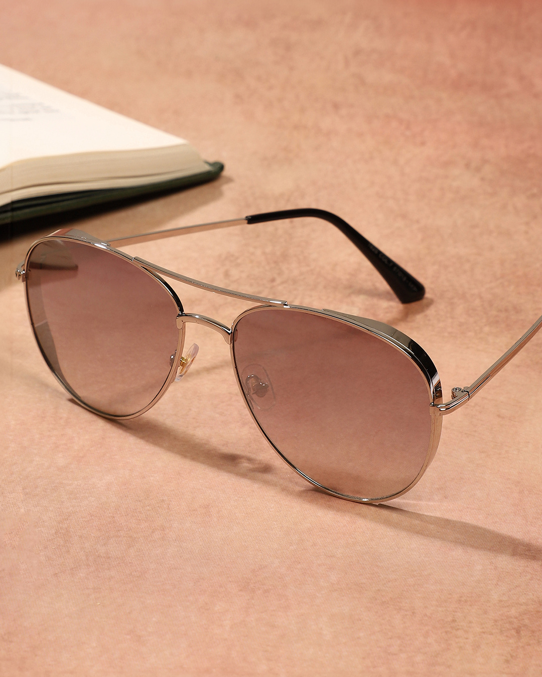 Buy Men's Silver Aviator Polarised Lens Sunglasses Online in India at ...