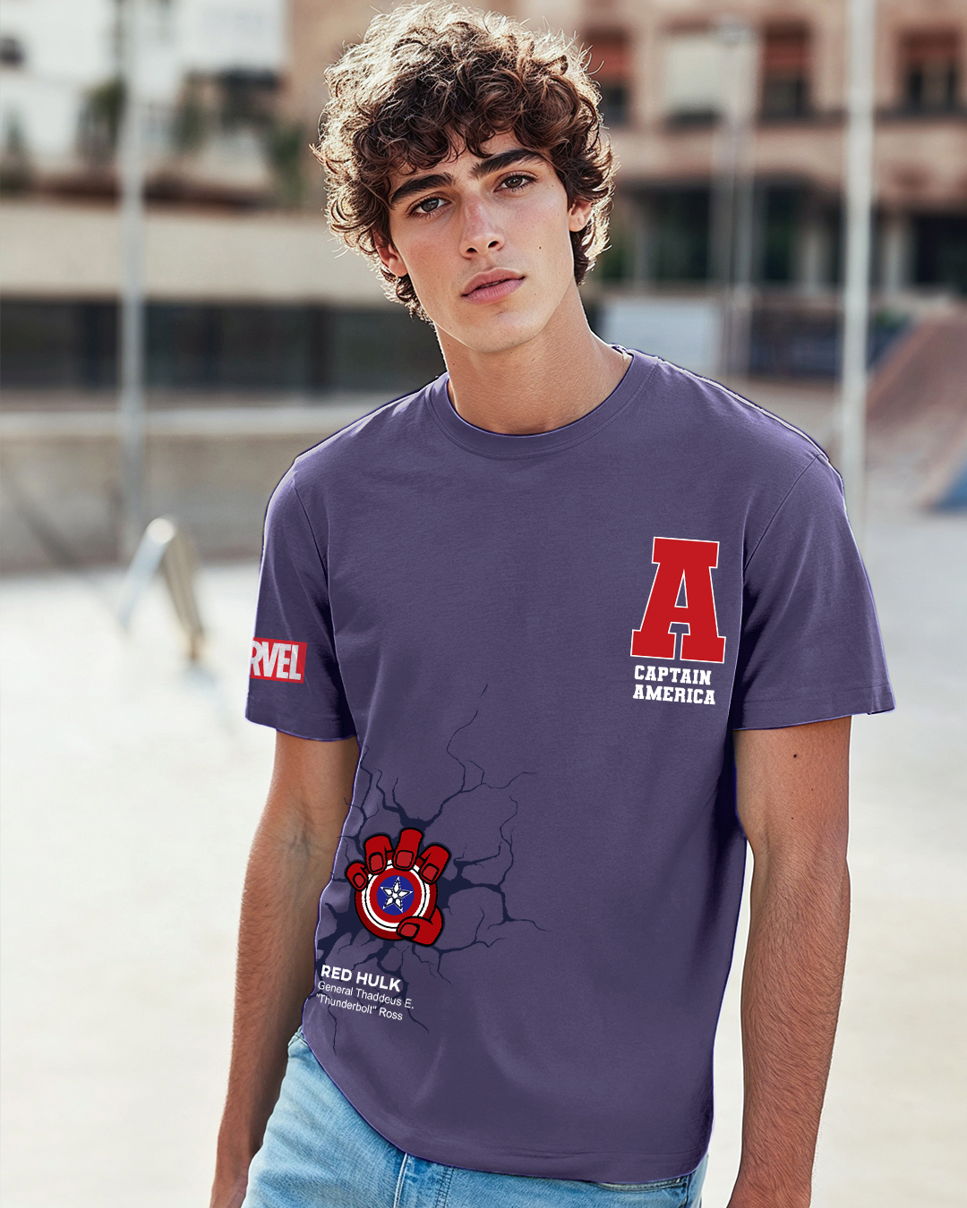 Buy Men's Skipper Blue Hulk Graphic Printed T-shirt Online at Bewakoof