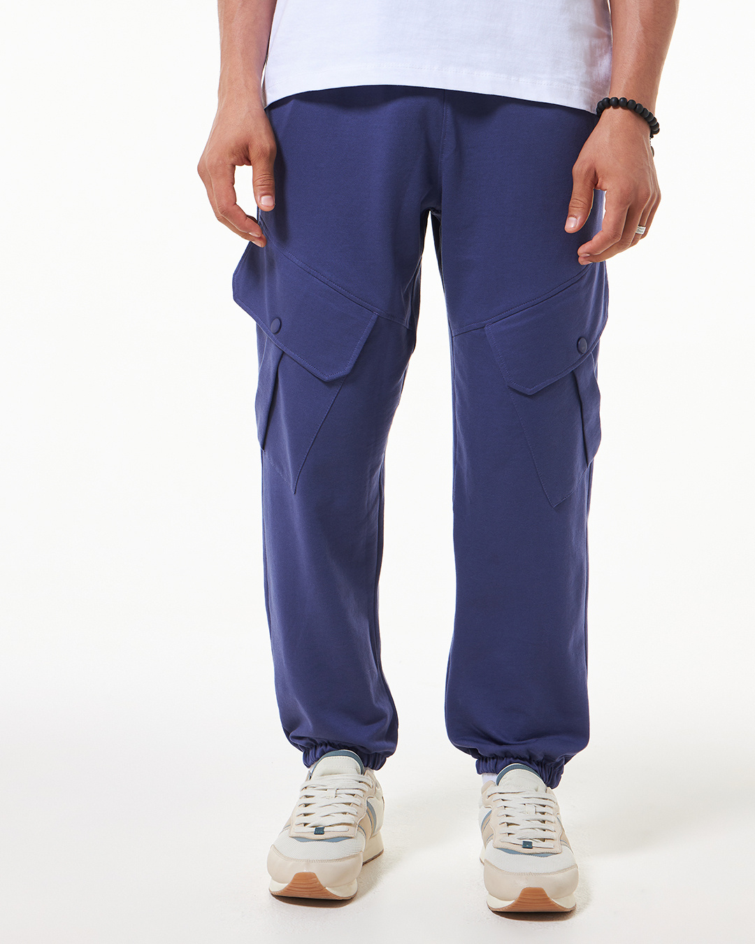 Buy Men's Skipper Blue Super Loose Fit Cargo Joggers Online at Bewakoof