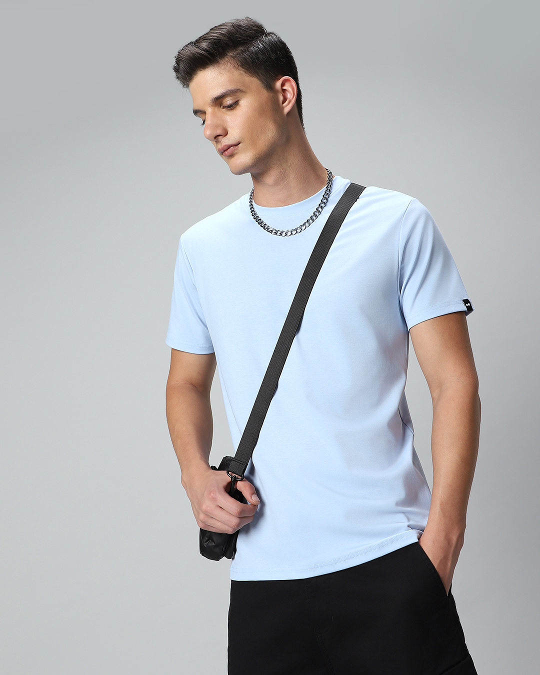 Buy Men's Blue T-shirt Online at Bewakoof