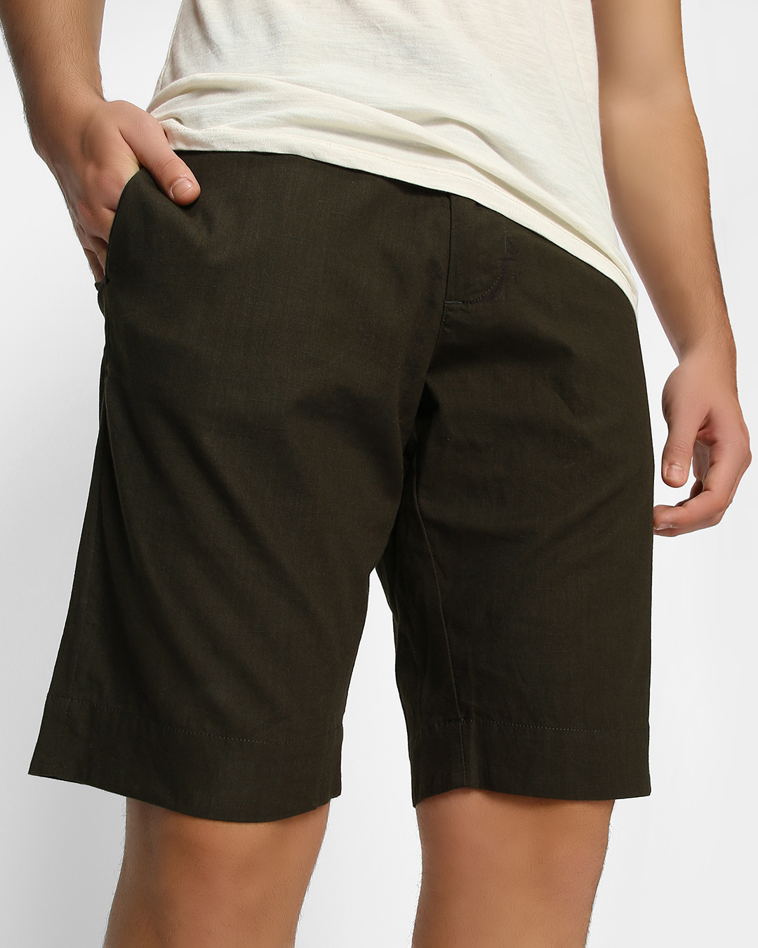 Buy Men's Dark Olive Shorts Online at Bewakoof