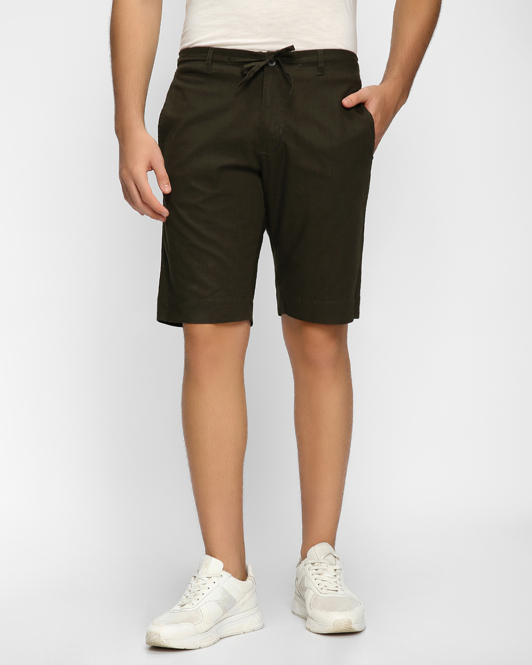 Buy Men's Dark Olive Shorts Online at Bewakoof