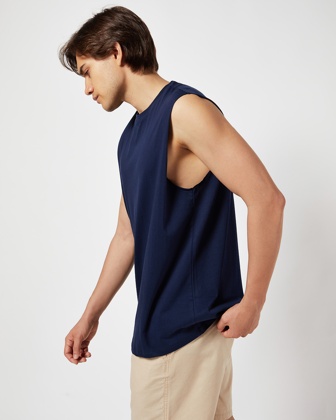 Buy Men's Space Blue Oversized Vest Online at Bewakoof