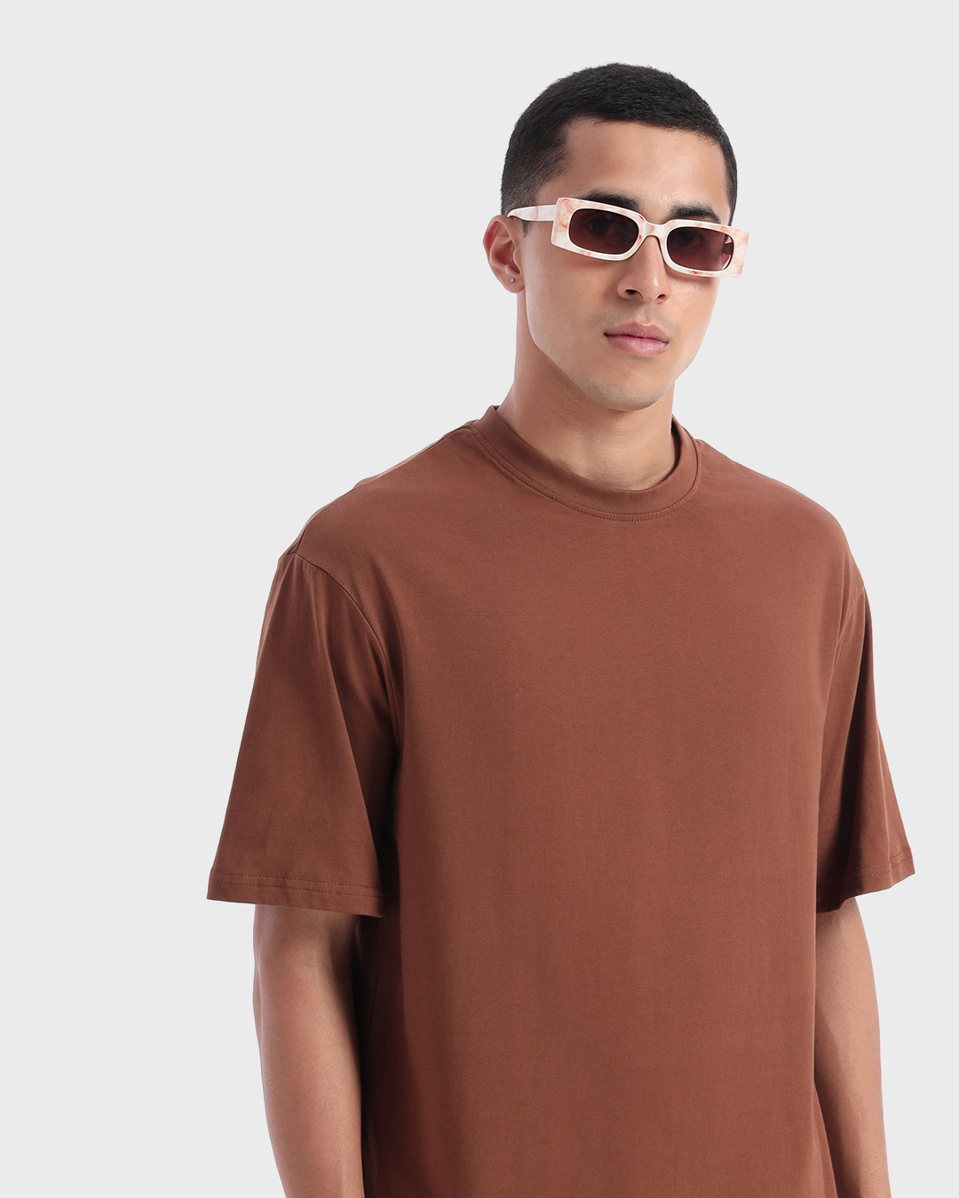 Buy Men's Brown Oversized T-shirt Online at Bewakoof