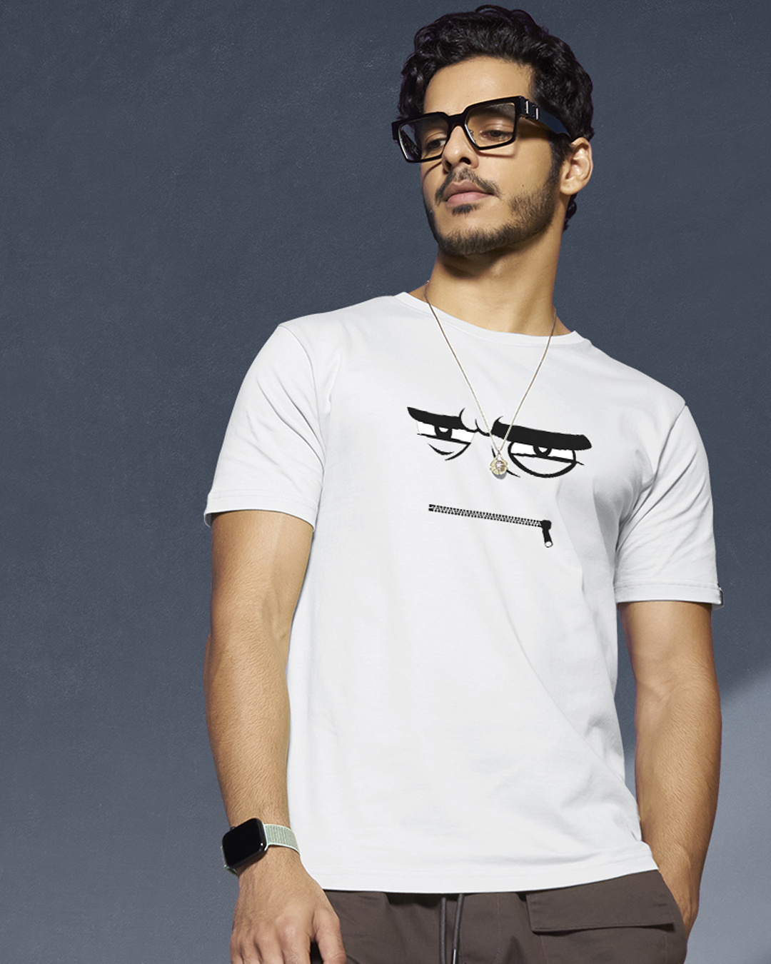 Buy Men's White Angry Zip Graphic Printed T-shirt Online at Bewakoof
