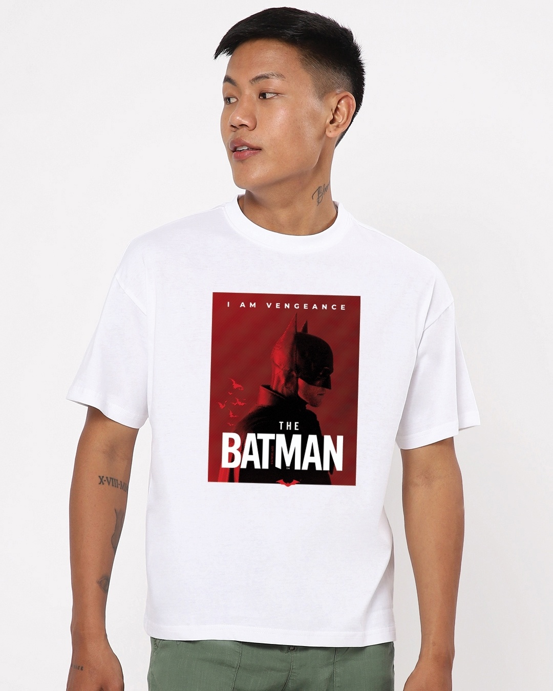 Buy Men's White Batman Poster Graphic Printed T-shirt Online at Bewakoof