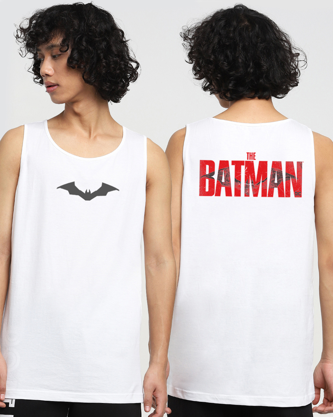 Buy Men's White The Batman Vengeance Graphic Printed Vest Online at ...