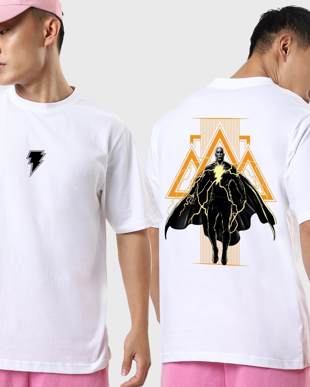 Buy Men's White Black Adam Anti Hero Graphic Printed Oversized T-shirt ...