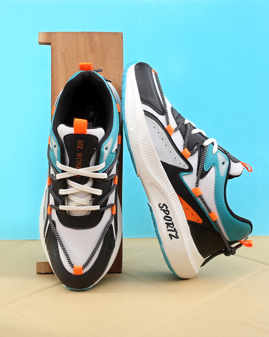 Buy Men's White & Black Color Block Casual Shoes Online in India at ...