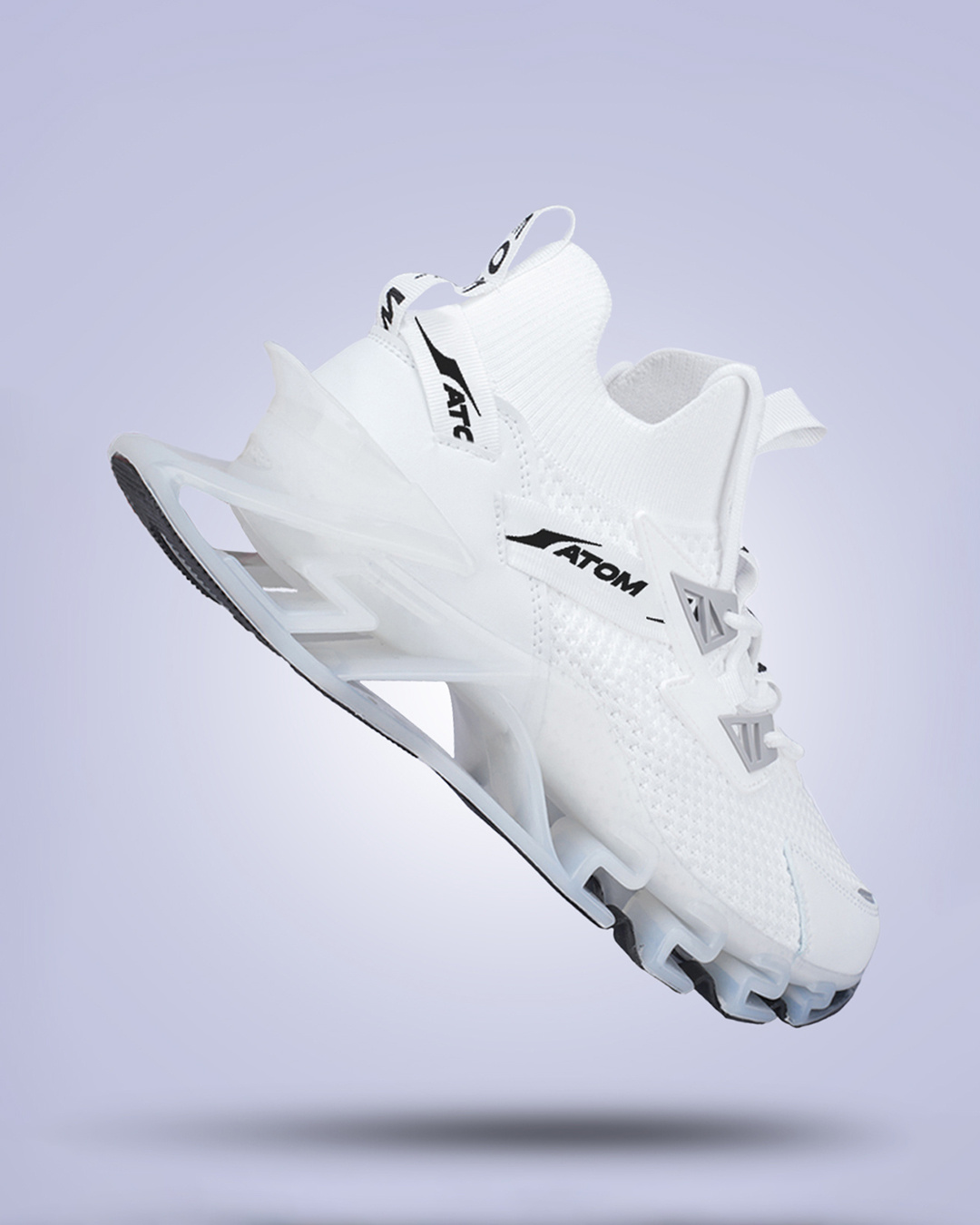 Buy Men's White & Black Spring Edge Alpha 2 High-Top Sneakers Online in ...