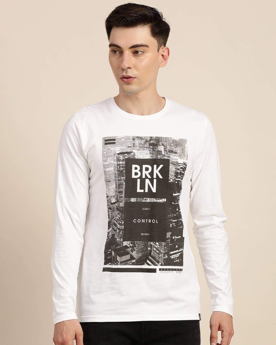 Buy Mens White Graphic Printed Slim Fit T Shirt Online At Bewakoof