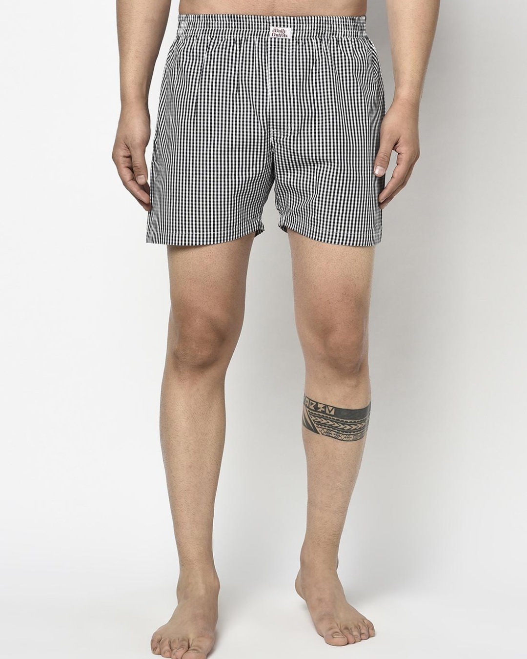 Buy Men's White Checked Boxers Online in India at Bewakoof