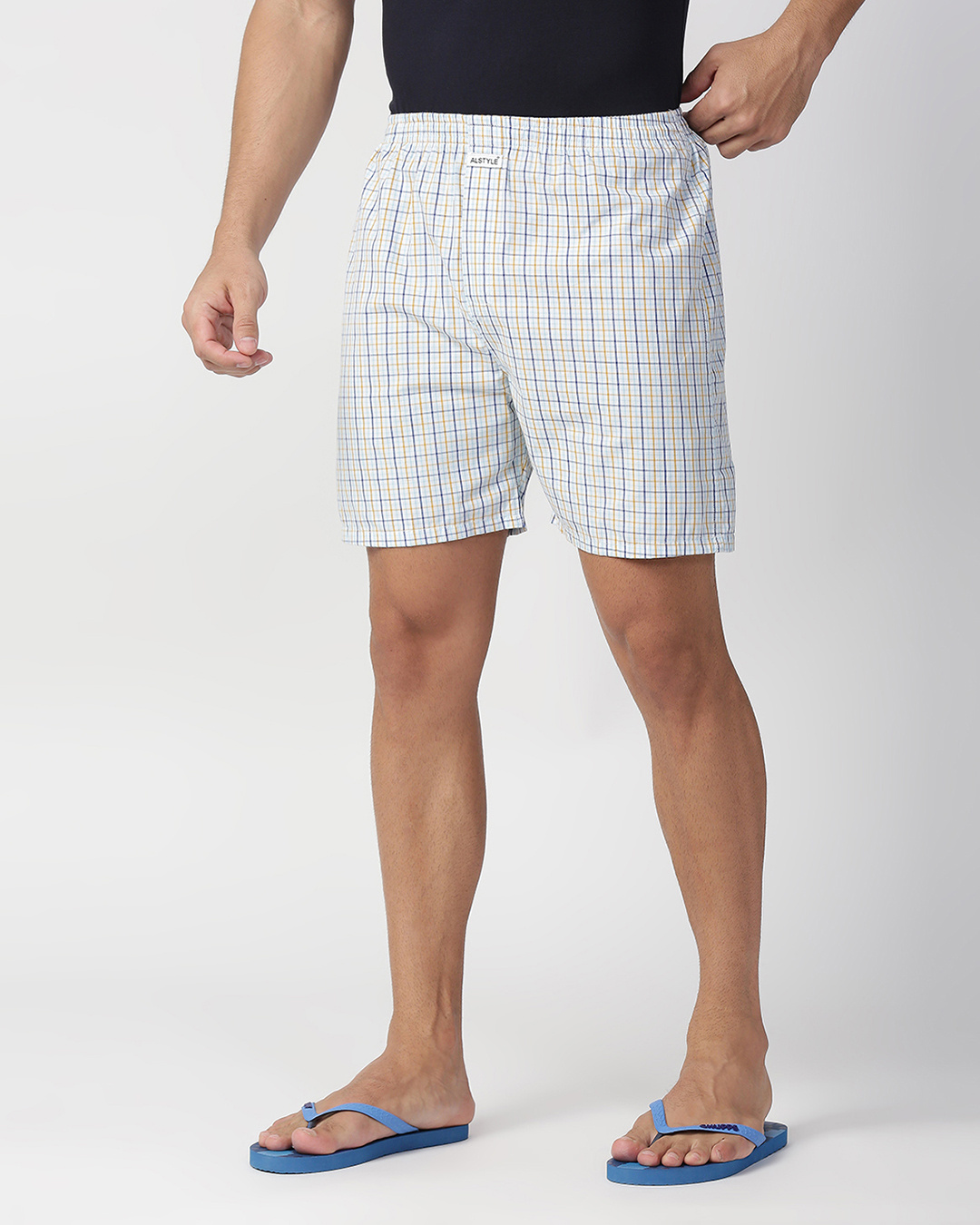 Buy Men's White Checked Boxers Online in India at Bewakoof