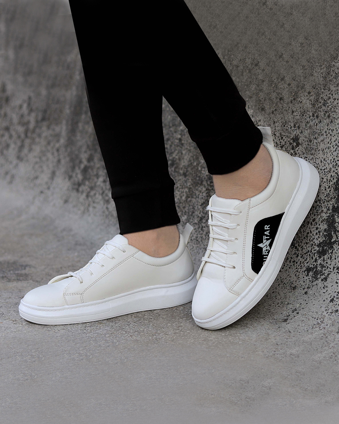 Buy Men's White Color Block Casual Shoes Online in India at Bewakoof