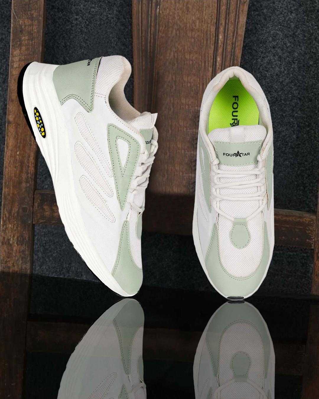 Buy Men's White Color Block Casual Shoes Online in India at Bewakoof