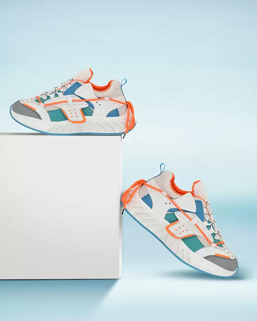 Buy Men's White Color Block Casual Shoes Online in India at Bewakoof