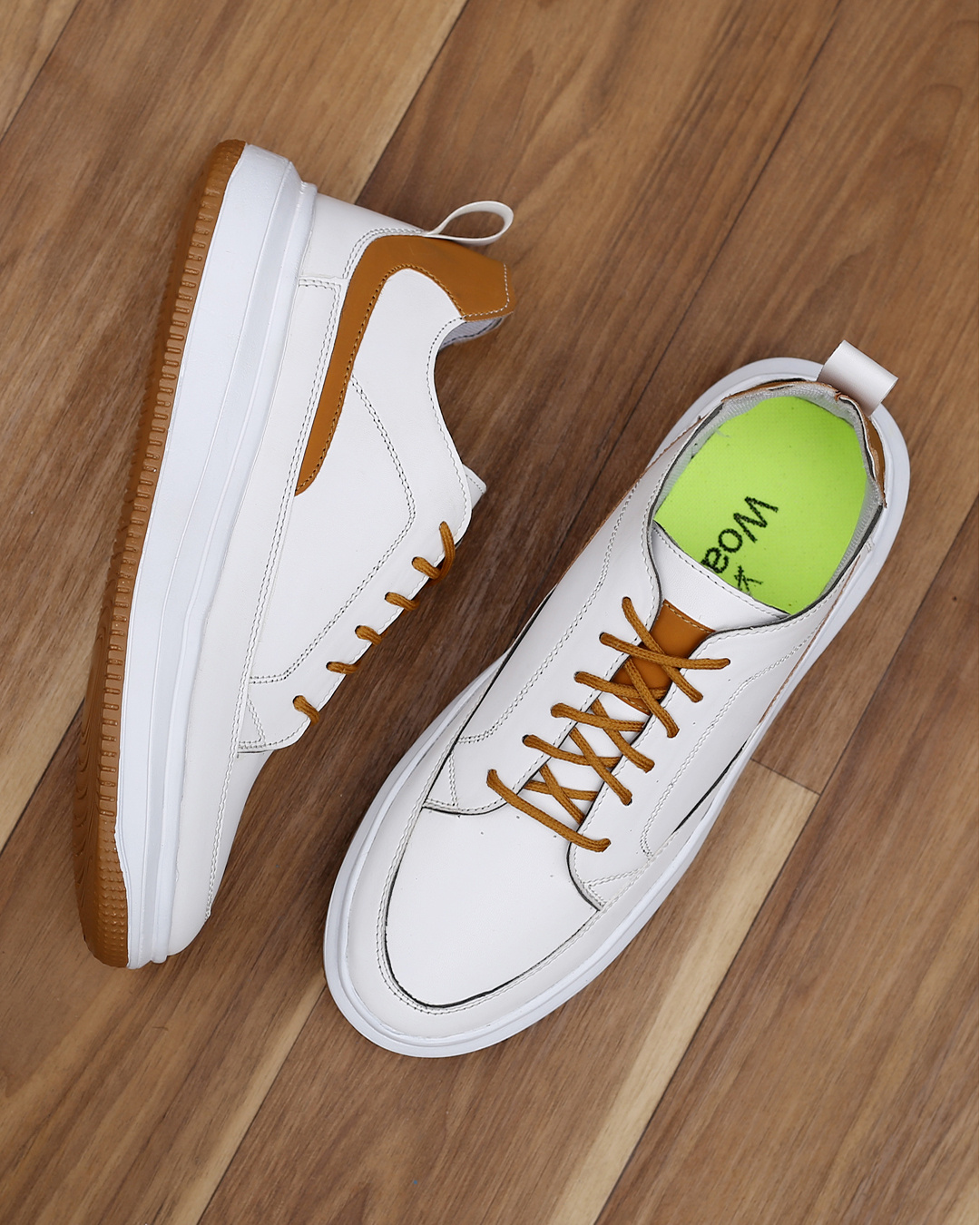 Buy Men's White Color Block Sneakers Online in India at Bewakoof