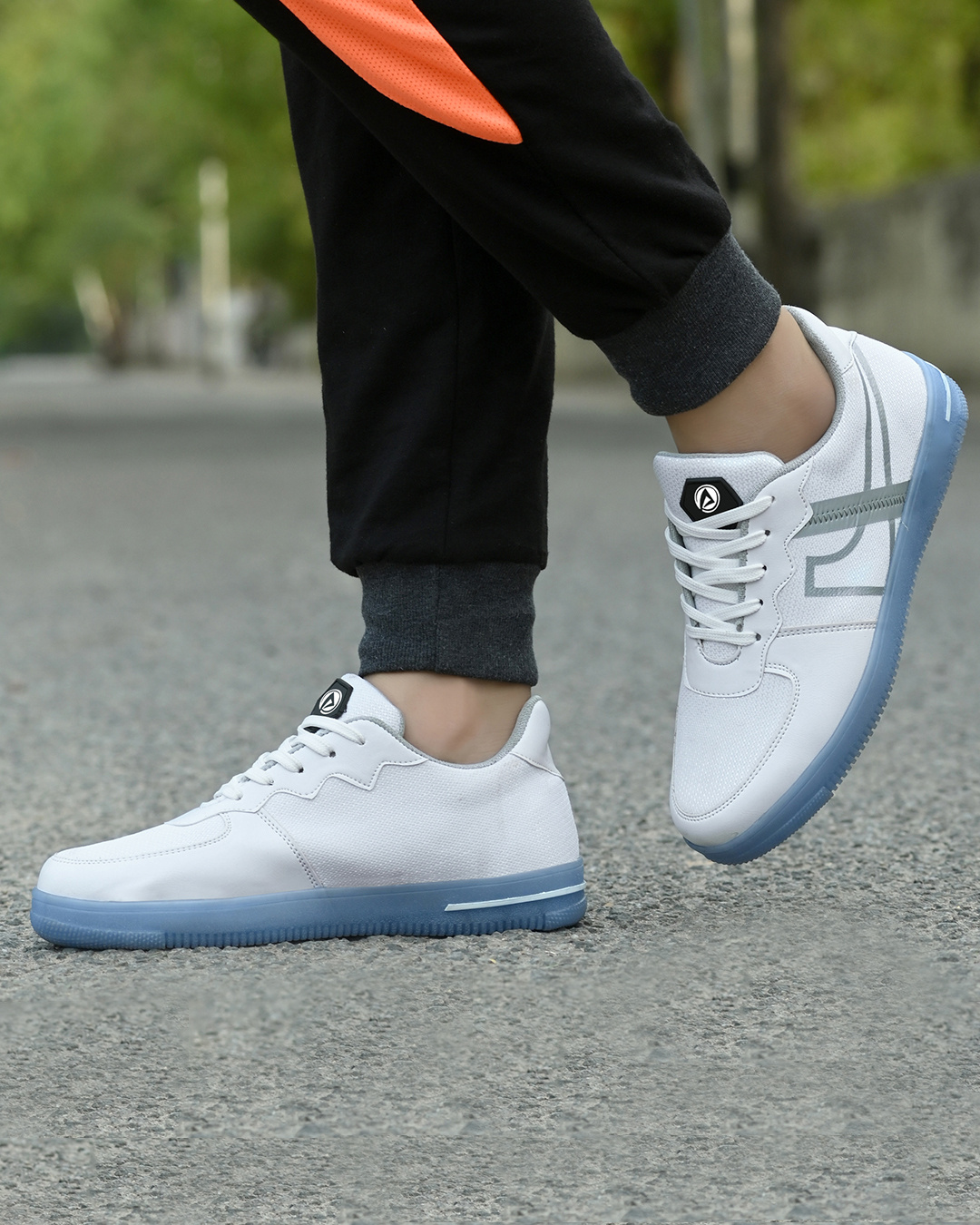 Buy Men's White Color Block Sneakers Online in India at Bewakoof
