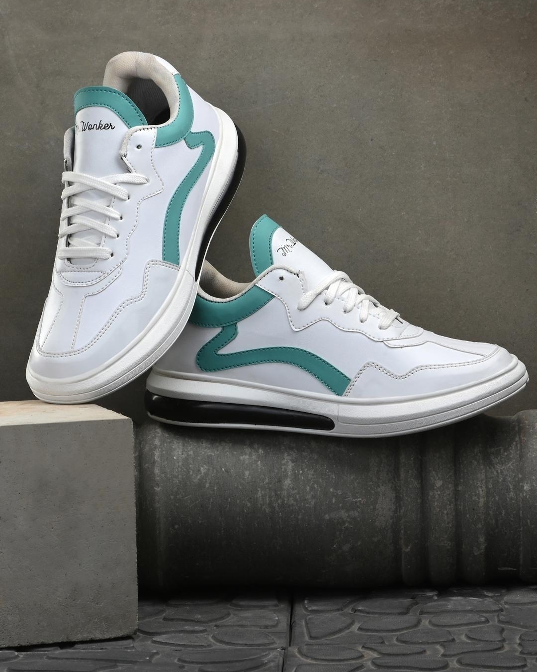 Buy Men's White Color Block Sneakers Online in India at Bewakoof