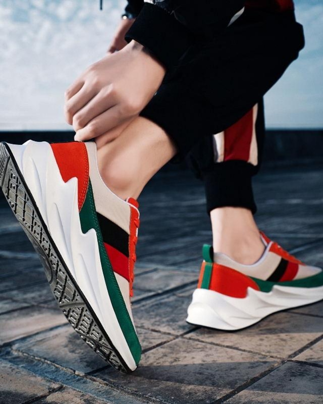 Buy Men's White Color Block Sneakers Online in India at Bewakoof