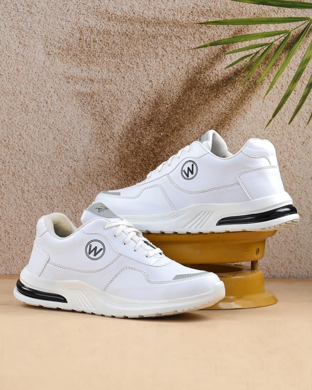 Buy Men's White Color Block Sneakers Online in India at Bewakoof