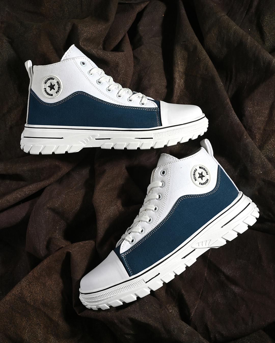 Buy Men's White Color Block Sneakers Online in India at Bewakoof