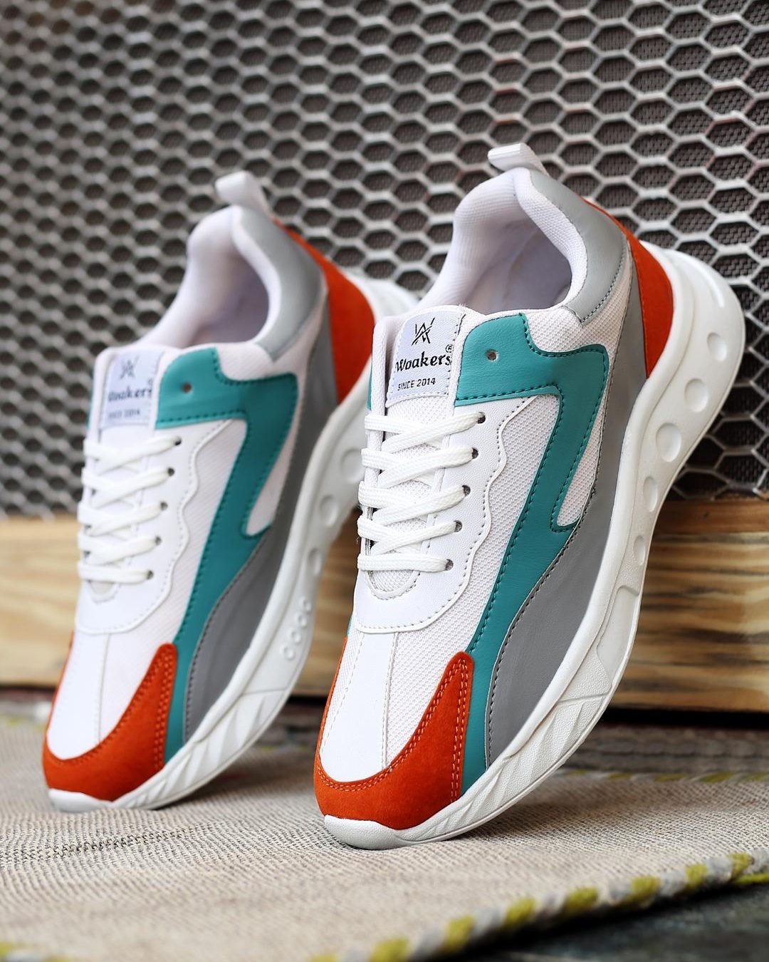 Buy Men's White Color Block Sneakers Online in India at Bewakoof